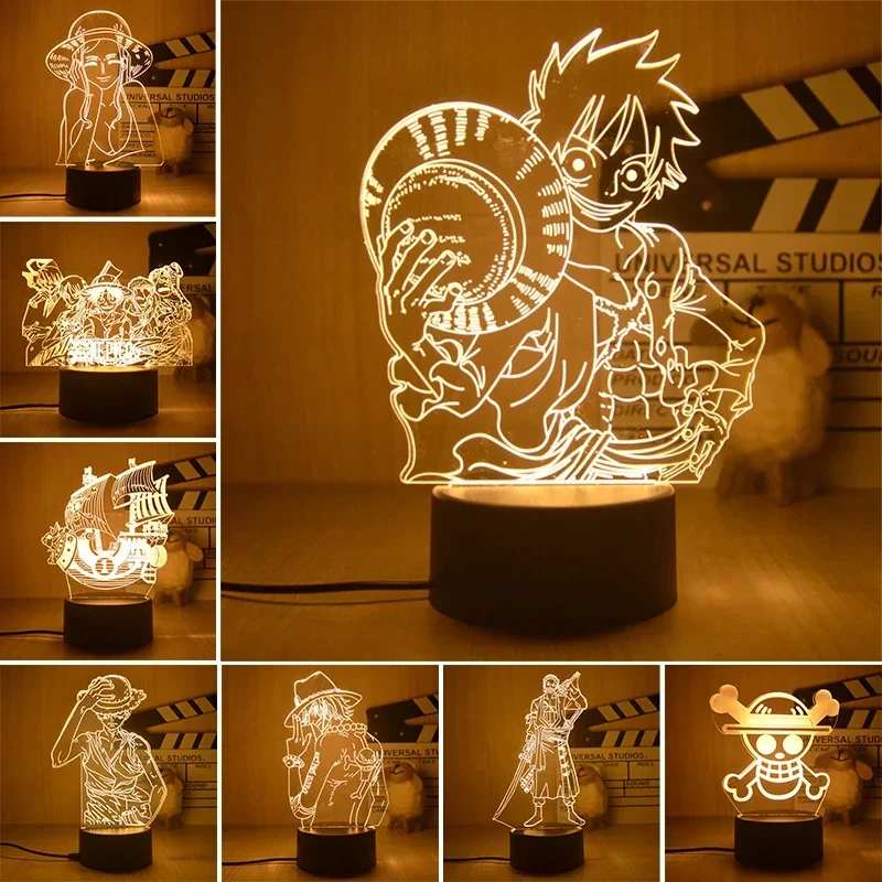 One-Piece-Monkey-D-Luffy-Figure-3D-LED-Night-Light-Roronoa-Zoro-Table ...