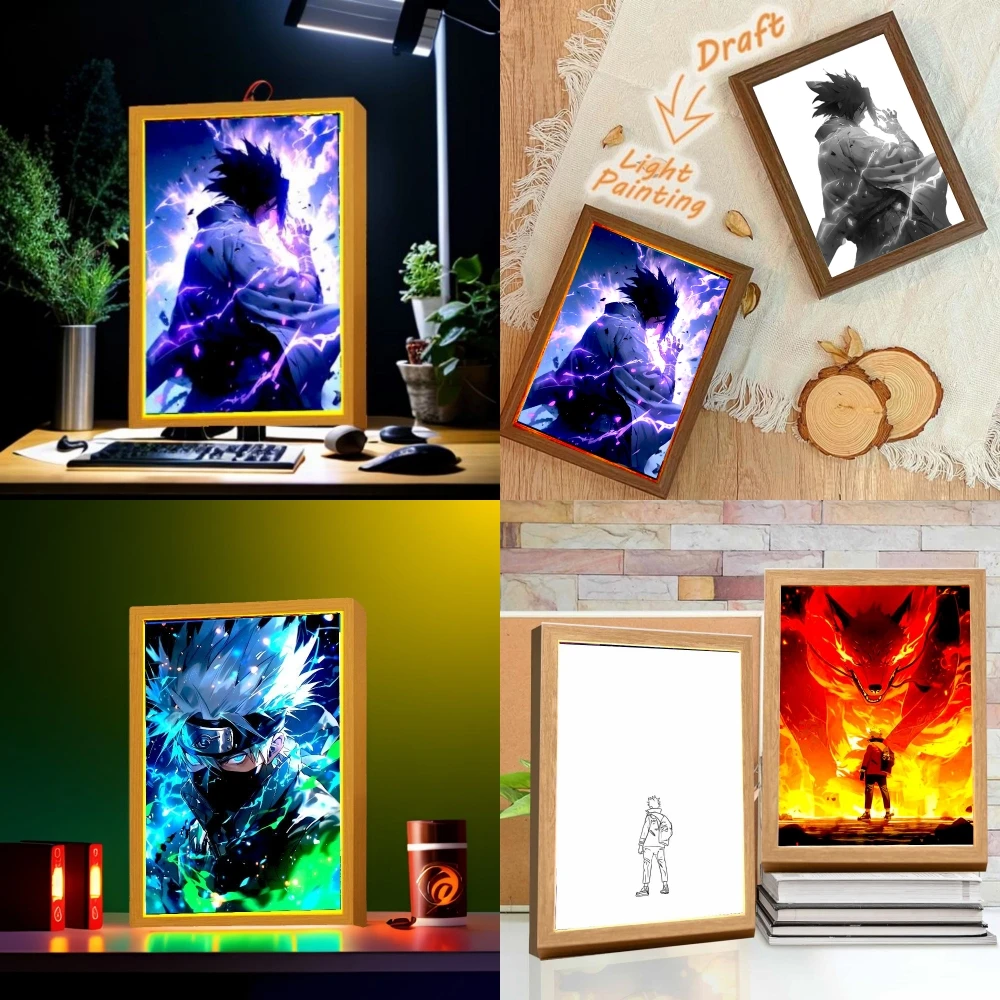 Light-Painting-Photo-Frame-Naruto-Action-Figure-Sasuke-Gaara-Led-Night ...