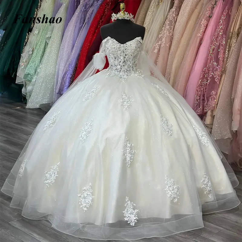 Fansha-vestido-de-baile-para-mujer-vestido-de-lujo-con-mangas-tul-rabe ...