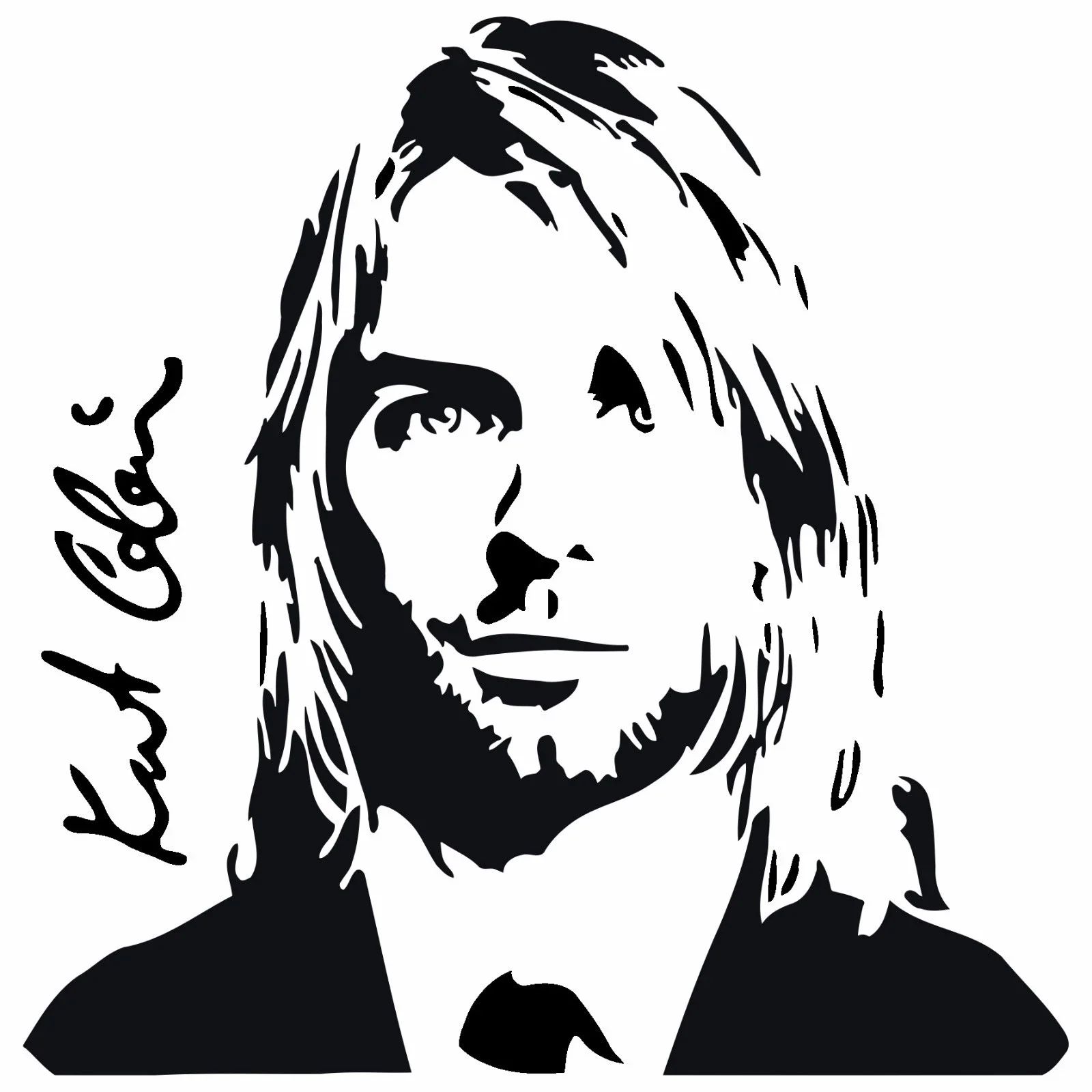 Kurt Cobain Nirvana Lead Singer Music Song Vinyl Decal Wall Art Sticker ...