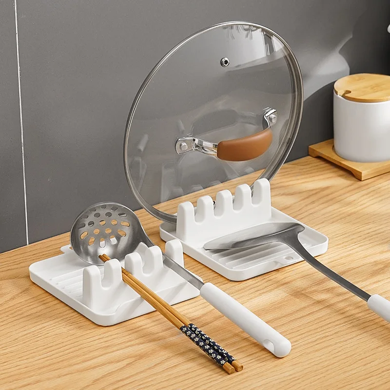 Plastic Fork Spoon Rest Shelf Kitchen Organizer Spatula Rack Spoon ...