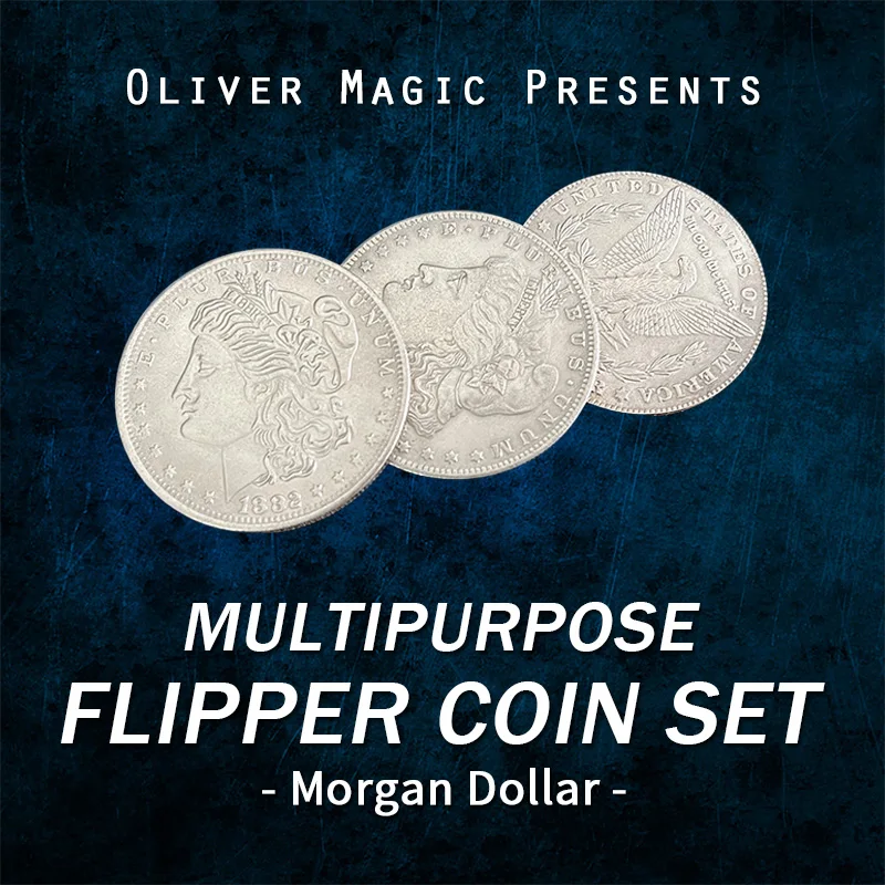 Multipurpose Flipper Coin Set Morgan Dollar Two Coins Instantly Become ...