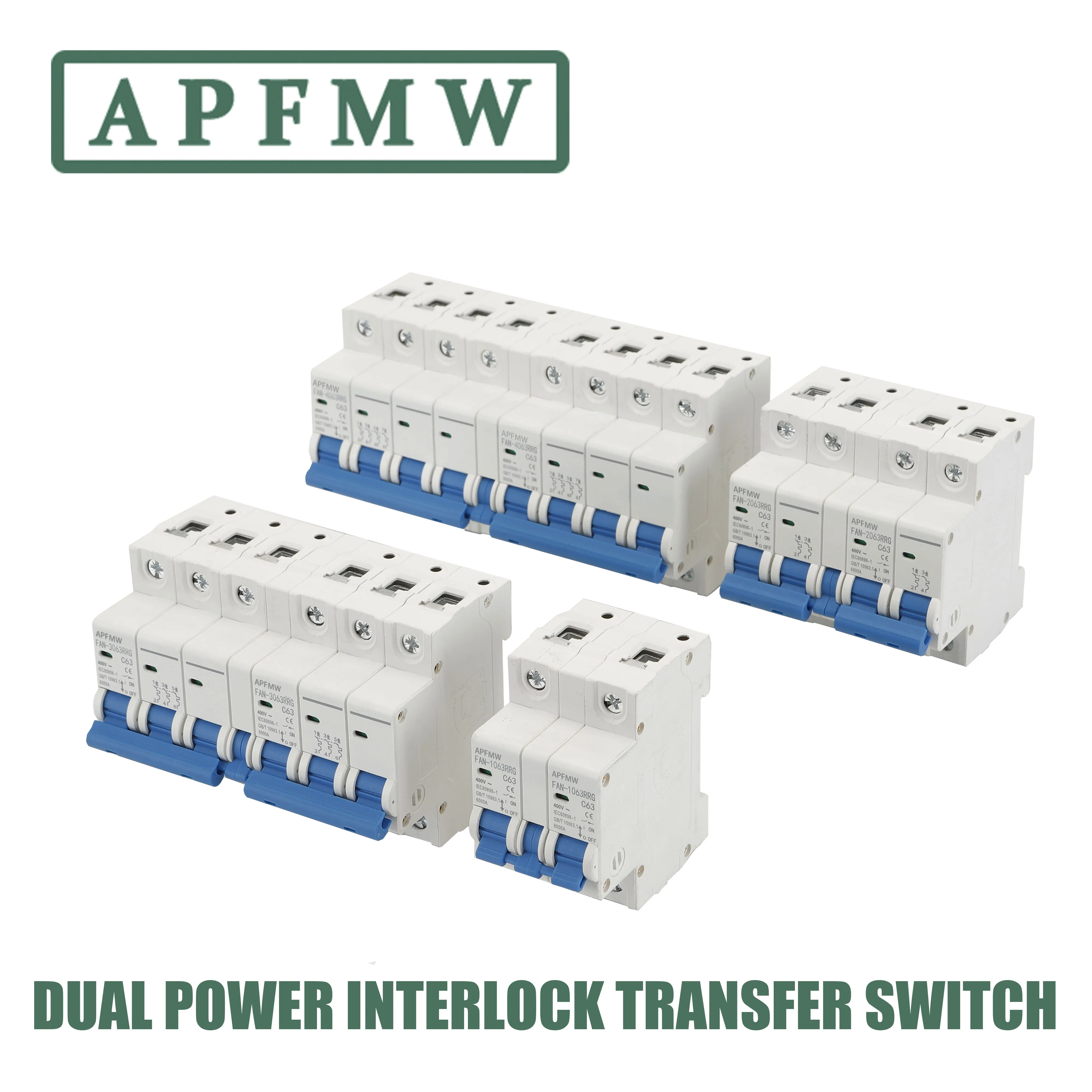 MTS-AC-Dual-Power-Manual-Transfer-ncia-Interlock-Disjuntor-Trilho-Din ...