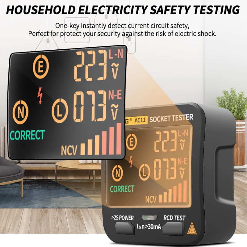 Digital Smart Socket Tester Voltage Test Socket Detector Us/uk/eu/au ...