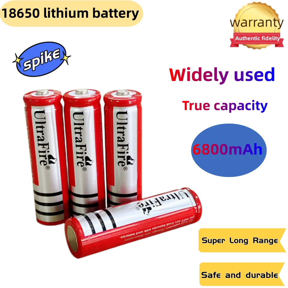 18650-3-7V-6800mAh-Rechargeable-Lithium-Lon-Battery-For-Led-Lantern ...