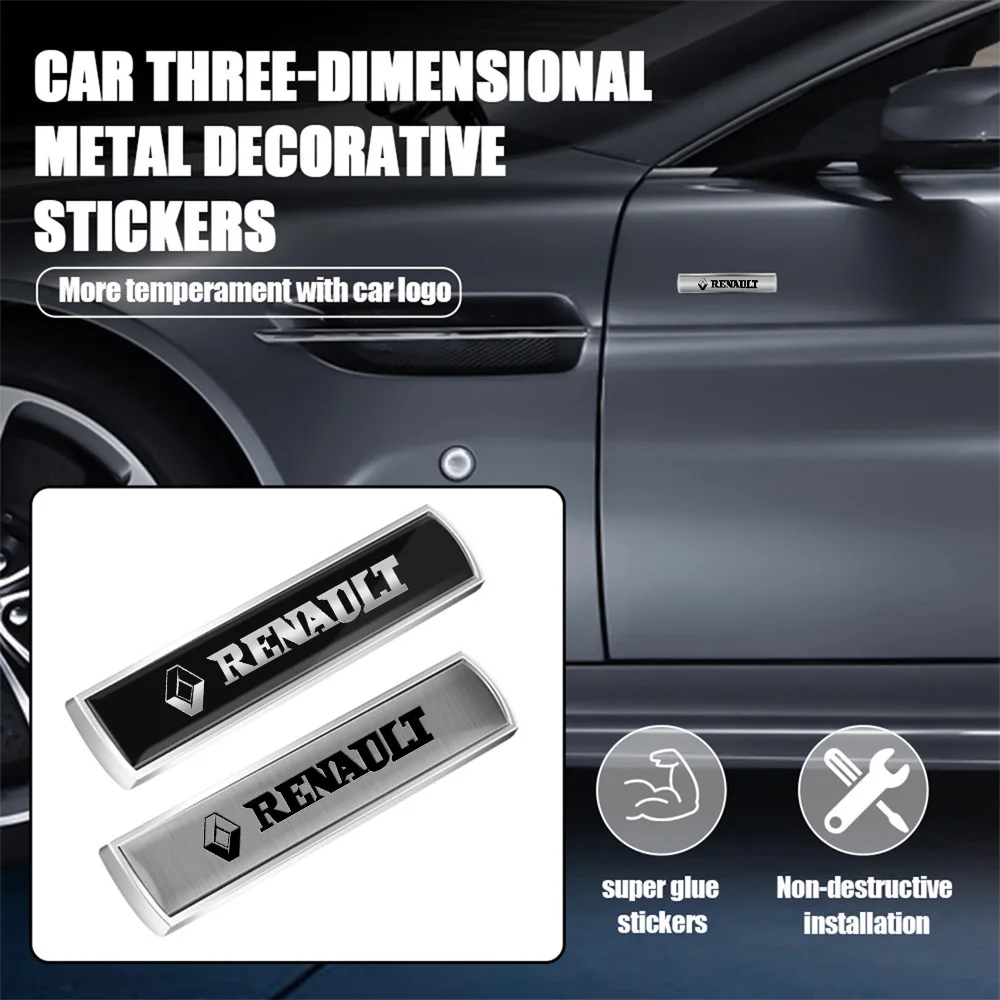 3D Car Metal Emblem Car Body Side Window Badge Sticker For Renault ...