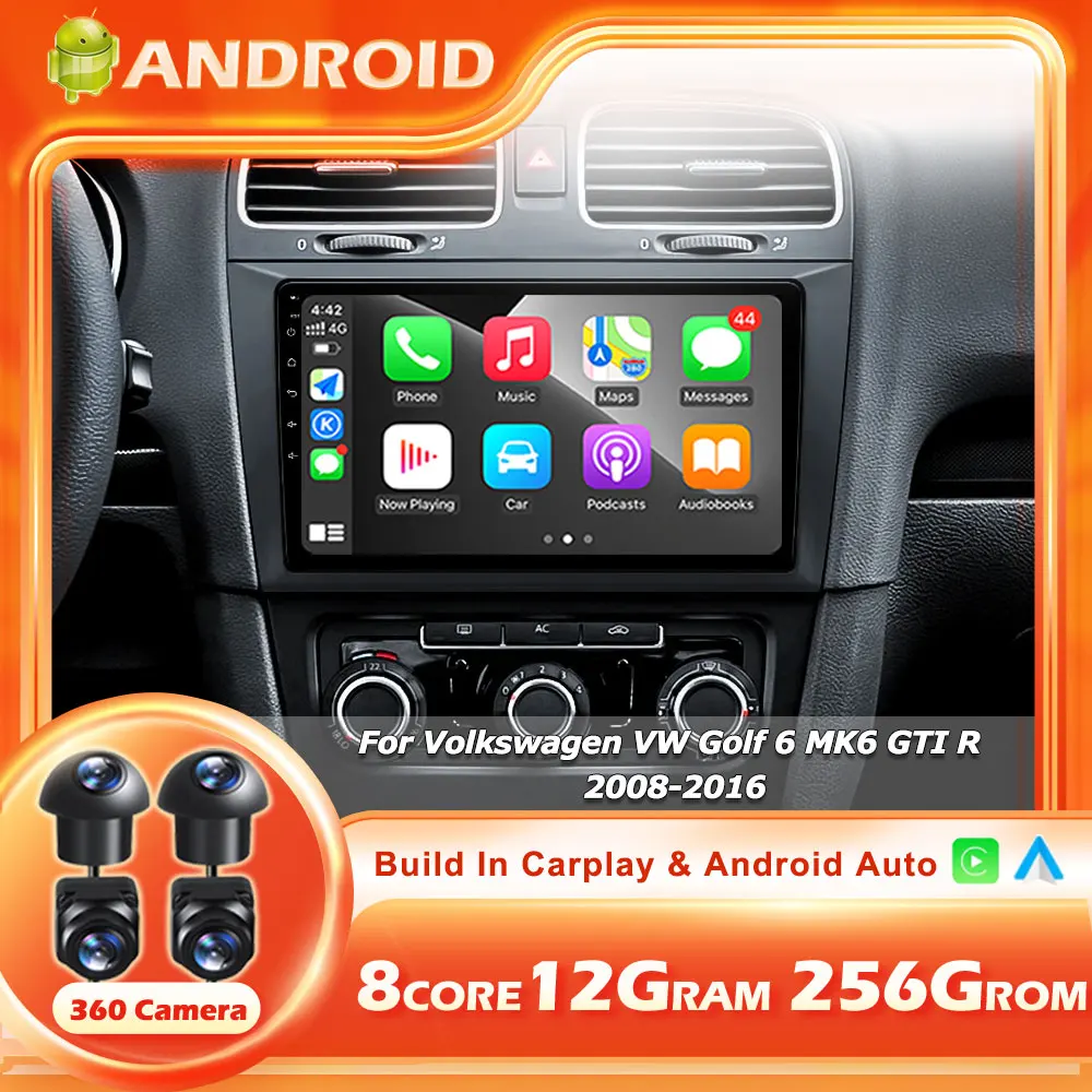 Car Radio For Volkswagen VW Golf 7 MK7 GTI 2012-2020 Wireless Carplay ...