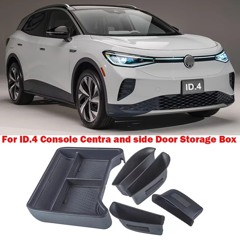 For-Volkswagen-VW-ID-4-ID4-ID-4-CROZZ-ABS-Black-Interior-Armrest ...