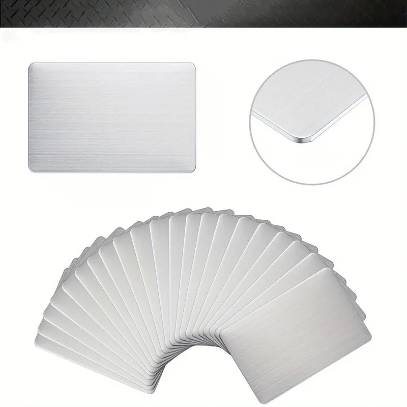 30Sets High-End Matte Stainless Steel Business Cards Laser-Engravable ...
