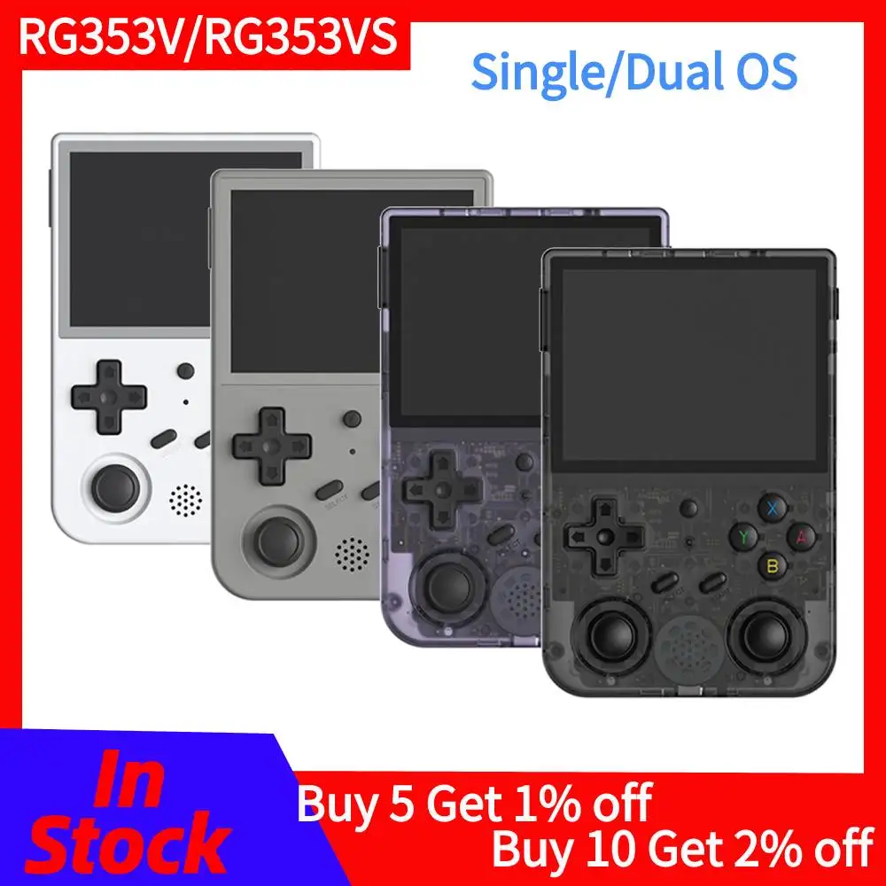 Consola de videojuegos portátil RG353V RG353VS, consola de videojuegos ...