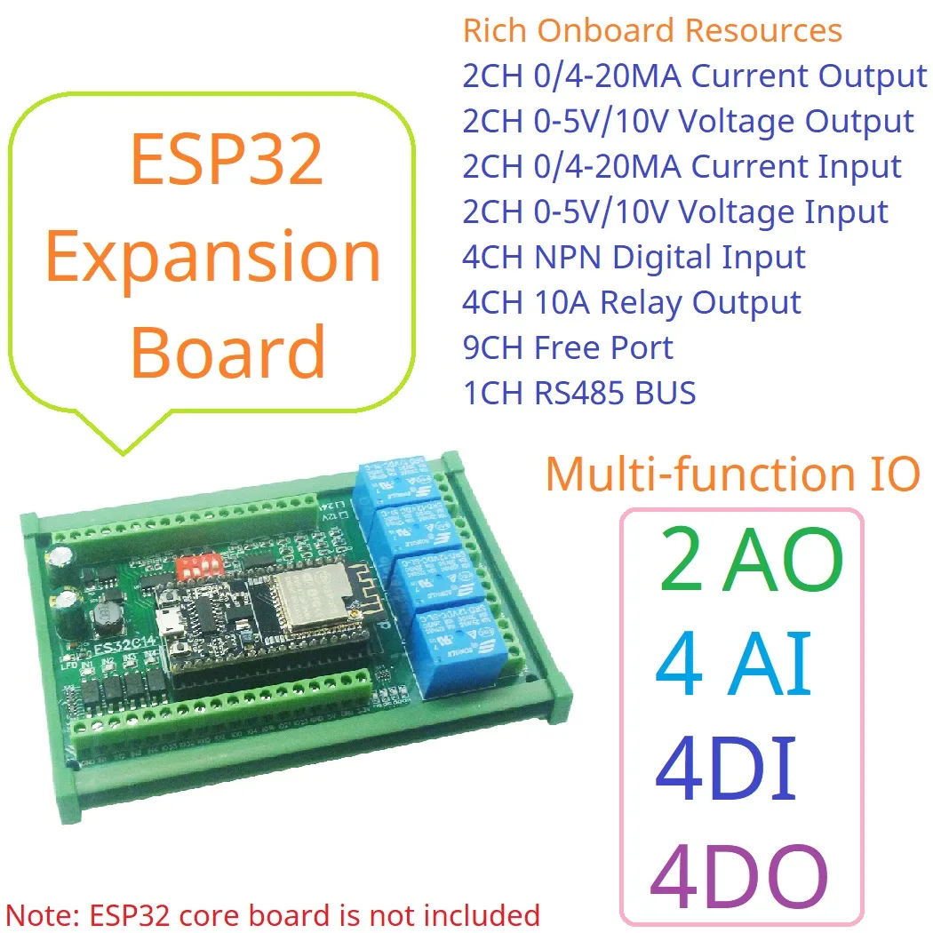 DC-12V-24V-ESP32-Expansion-Board-Digital-Analog-DAC-ADC-IO-Wifi-Relay ...