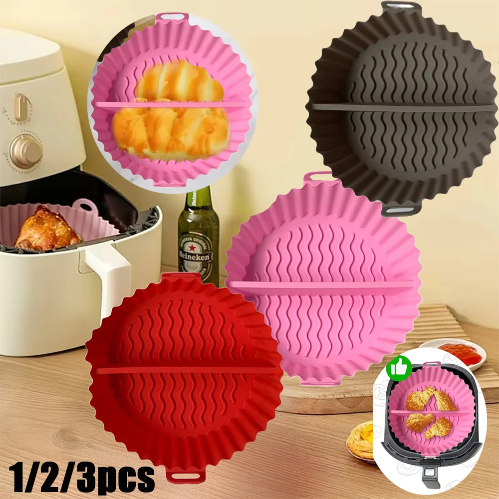 1-3Pcs Silicone Baking Tray Circular Food Grade High Temperature Air ...