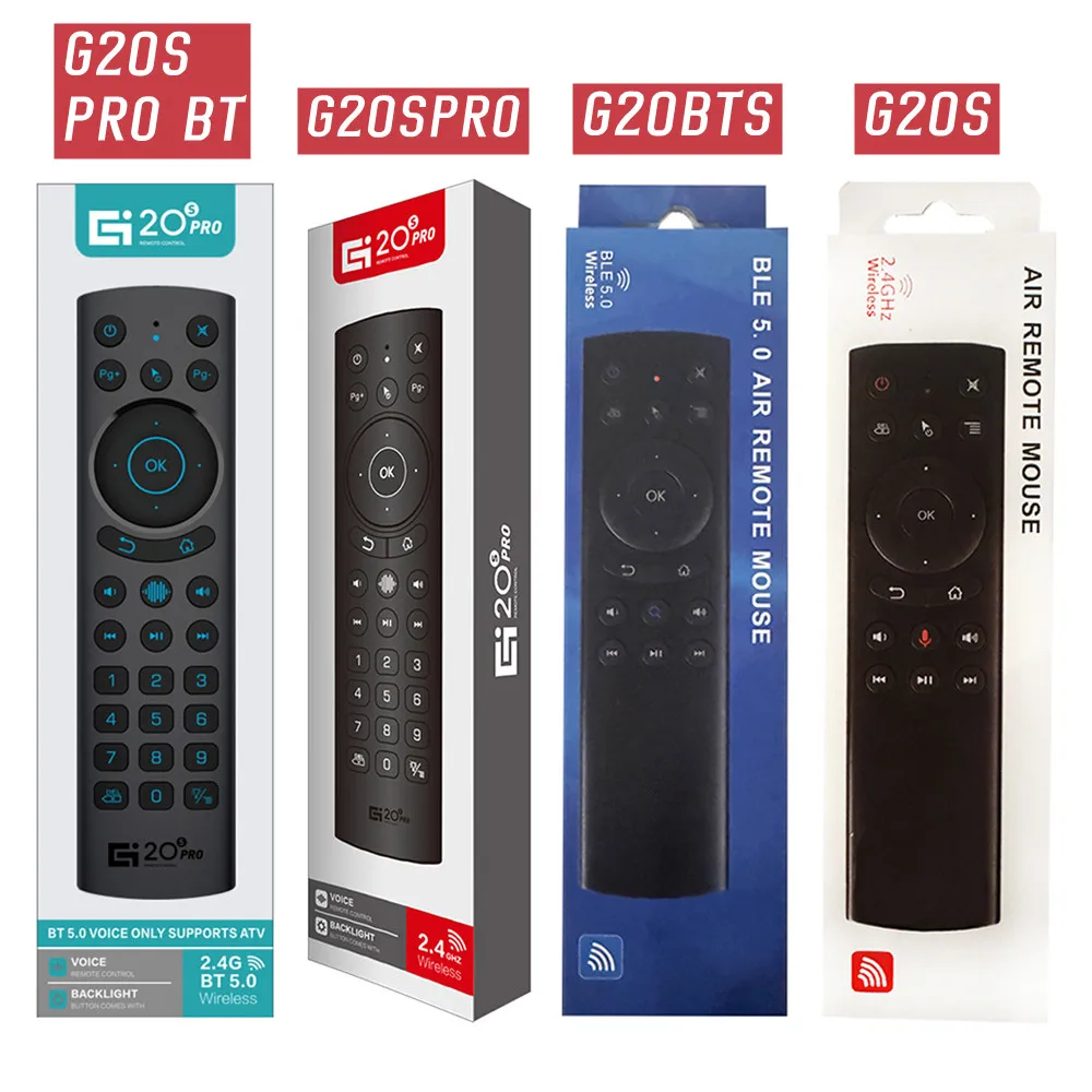 G20BTS Plus G20S PRO 2.4G Wireless Smart Voice Air Mouse Gyroscope IR Learning Backlit G20S ...