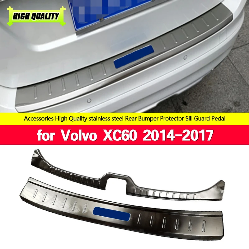 For Volvo Xc60 2014-2017 Car Rearguards Stainless Steel Rear Bumper ...