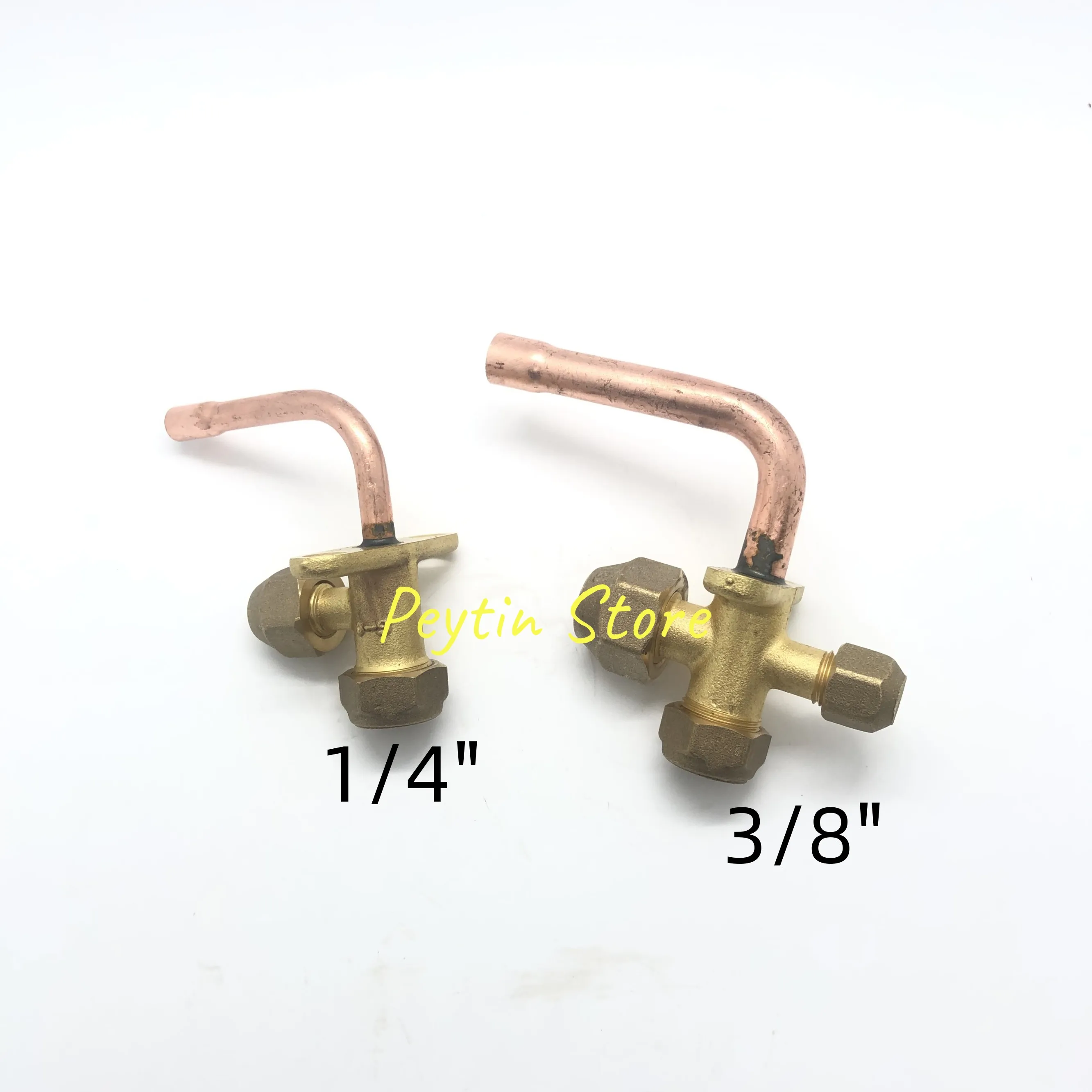 에어컨용 스플릿 서비스 밸브, 1/4 "3/8" 1/2 "3/4" 암 스레드, 2Way 3Way 벤드 플레어 튜브, 1PC