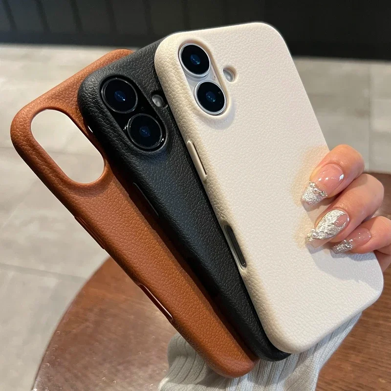 Luxury Soft Cortex Matte Phone Case For iPhone 11 12 13 14 15 16 Pro ...