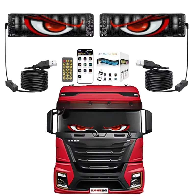 Devil's Eyes LED Wireless Car Moving Eyes Windshield USB Lamp Car ...