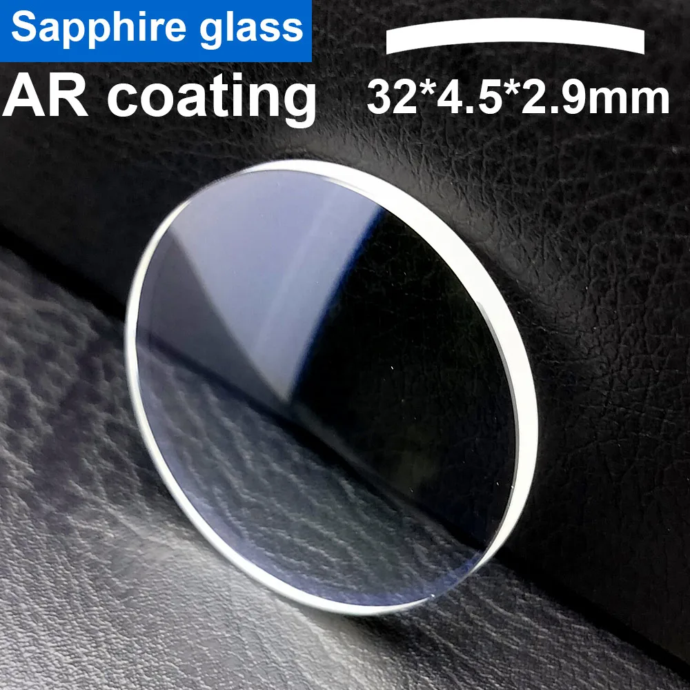 32-4-5-2-9mm-Double-Domed-Sapphire-Crystal-Blue-Red-Clear-AR-Coating ...