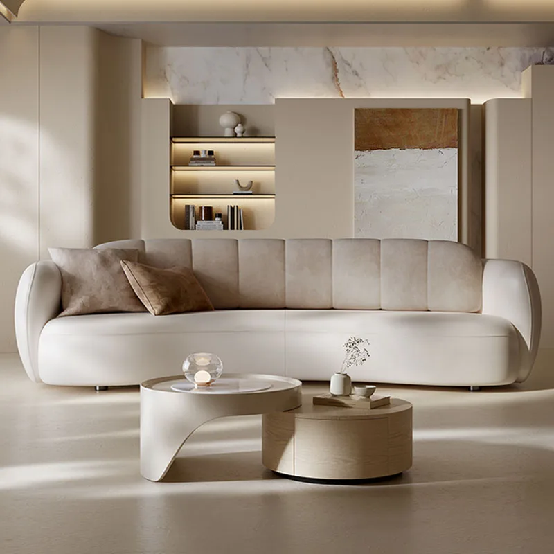 Sof-de-cuero-curvo-italiano-para-el-hogar-mueble-minimalista-moderno-unidad-peque-a-Semi ...