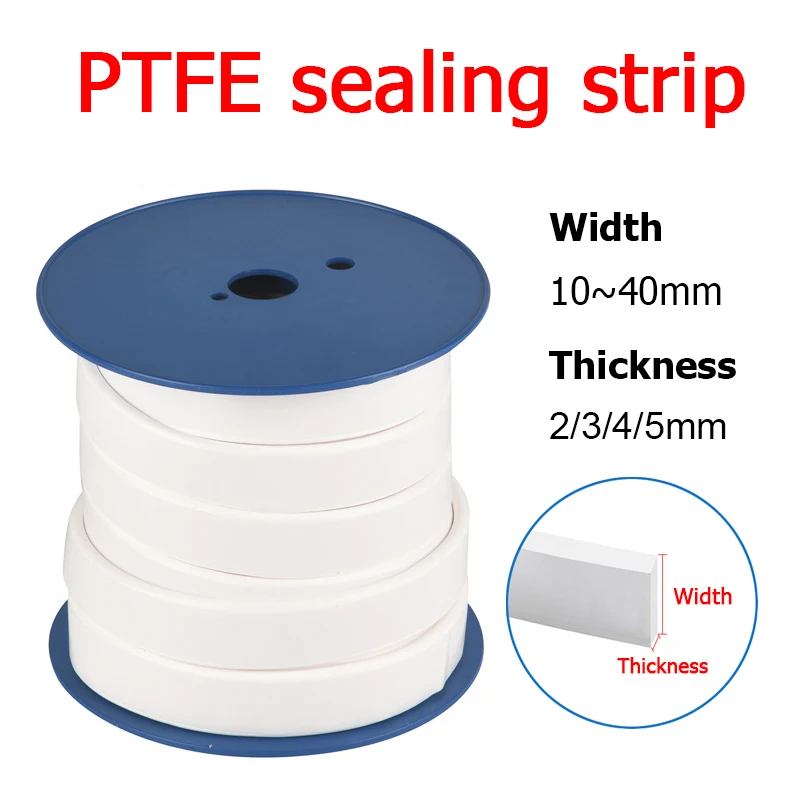 1Meter-3-40mm-PTFE-Sealing-Strip-White-Elastic-Band-Elasticity-Sponge ...