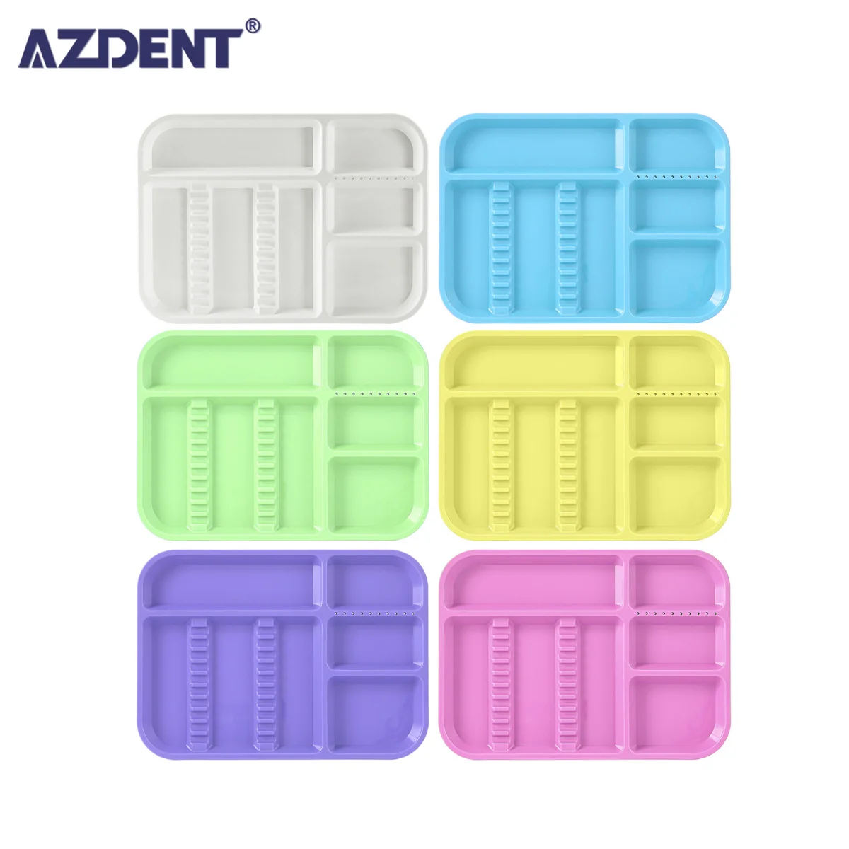AZDENT 1PC Dental Instrument Divided Tray Dental Tray Autoclavable ...