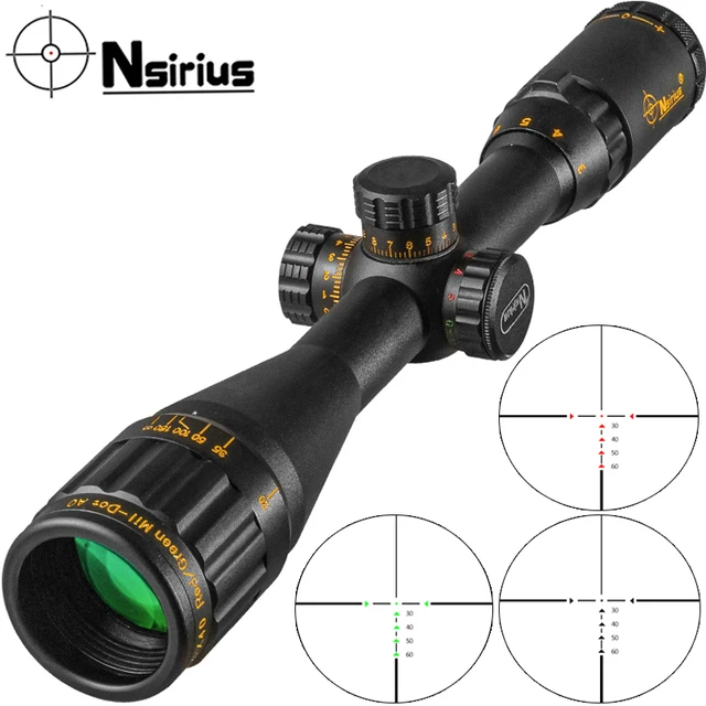 NSIRIUS 3-9X50 AOE Gold Tactical Riflescope Optical Sight Red Green ...