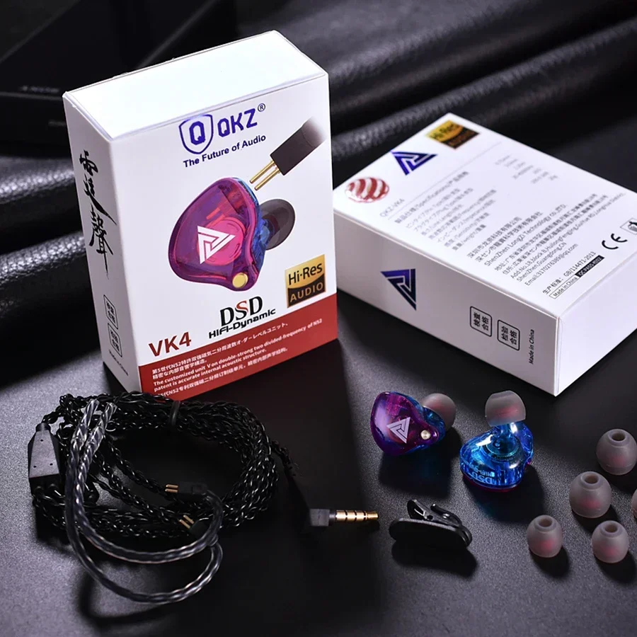 Original-QKZ-VK4-Colorful-DD-In-Ear-Earphone-Headset-HIFI-Bass-Noise ...