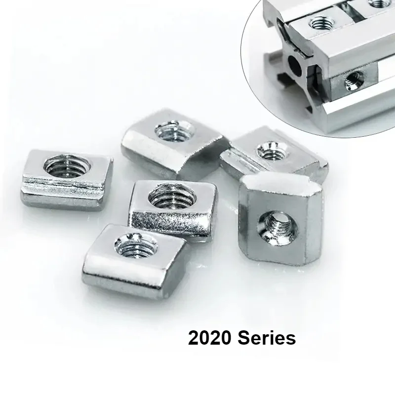 50PCS 20 Series V-Slot M3 M4 M5 M6 Tบล็อกสแควร์เลื่อนT-Nuts Hammer Nut ...