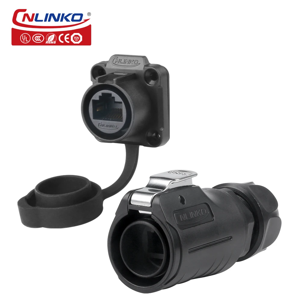 Cnlinko-cabo-conector-de-sinal-lp20-pbt-pl-stico-ip68-rj45-cat6-painel ...