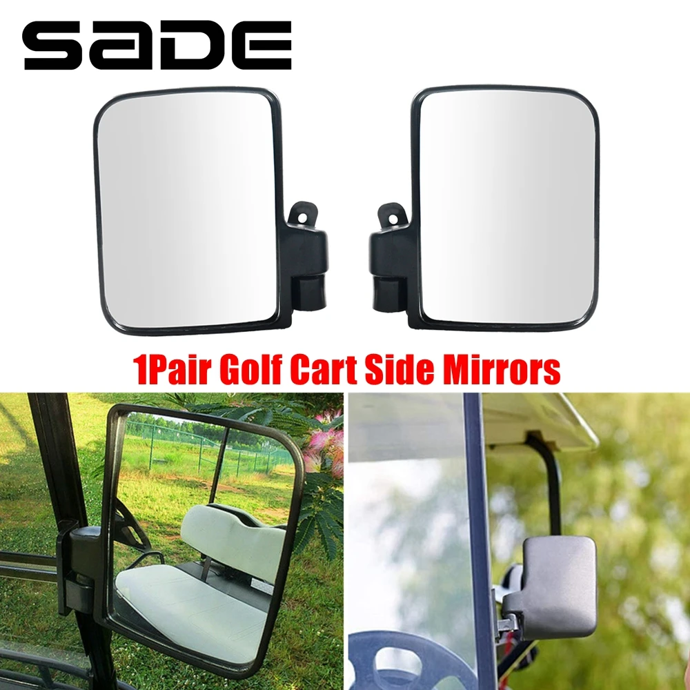 1Pair-Golf-Cart-Side-Mirrors-Universal-Folding-Rearview-Mirror-For-Ezgo ...