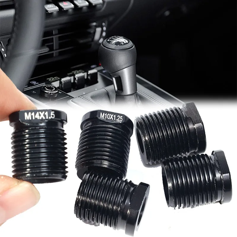 M8-M14 Car Gear Shift Head Adapter Connector Aluminum Alloy Shift Knob ...