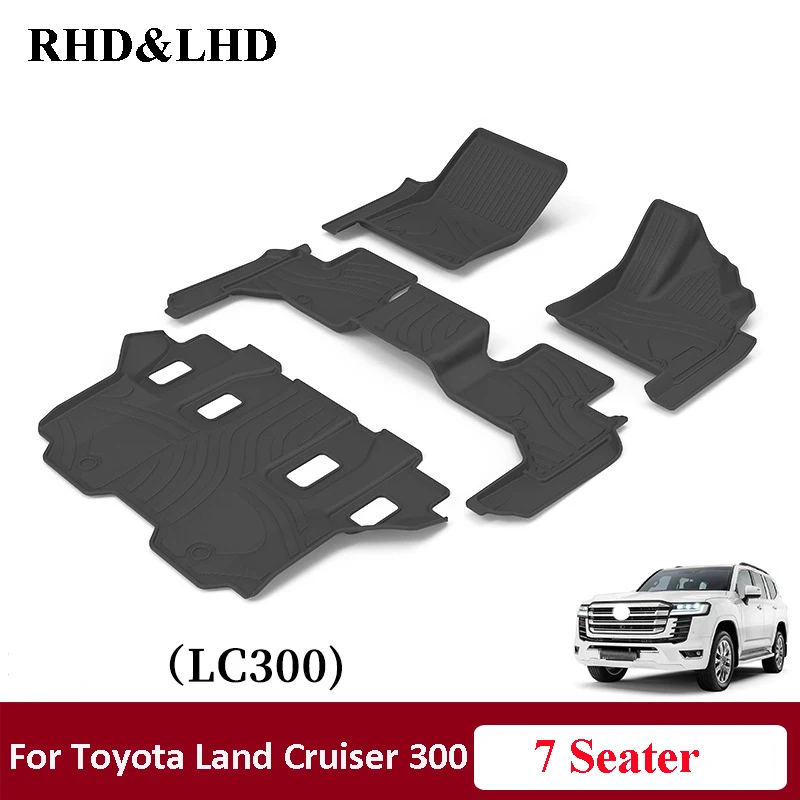 TPE Waterproof Foot Pads For Toyota Land Cruiser 300 LC300 2022 2023 ...