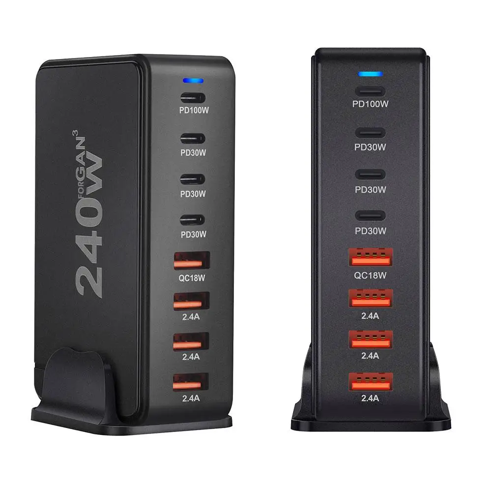 240w-Usbc-For-Gan-Charger-8-port-Charging-Station-Usb-Type-C-Pd-Charger ...