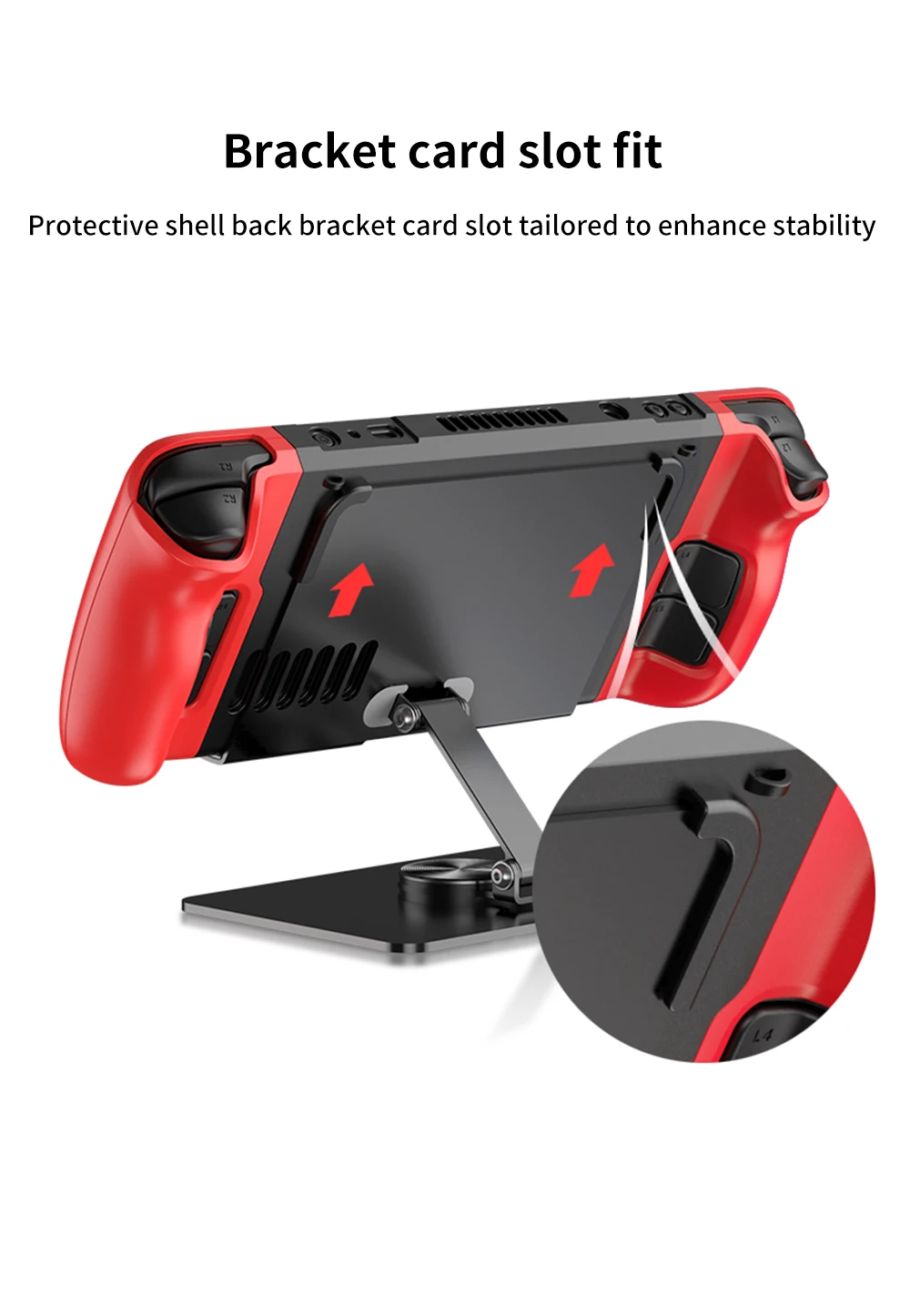 GKK Plastic Cover Case with Metal Rotary Holder for Steam Deck
