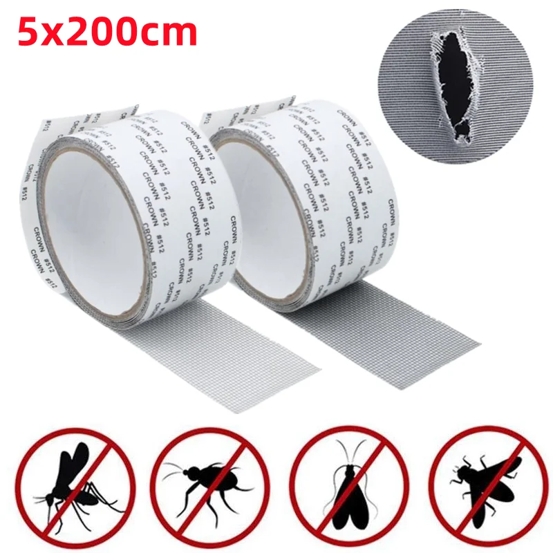 5x2Meter Window Screen Repair Tape Self Adhesive Net Door Fix Patch ...