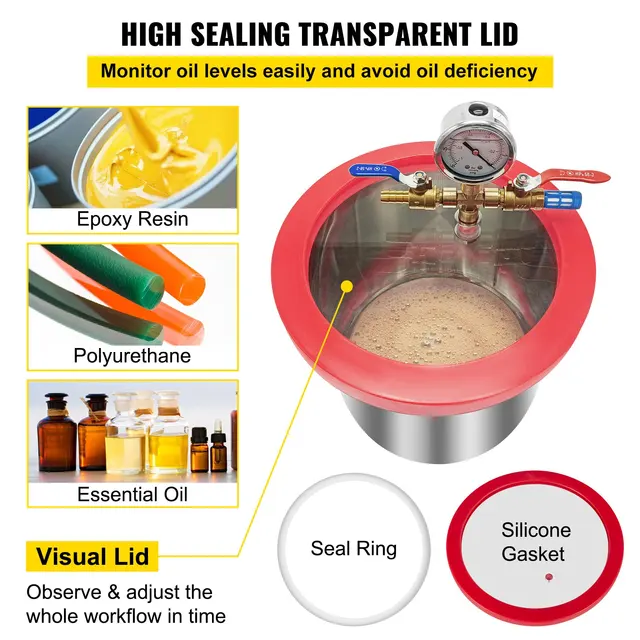 Chamber Vacuum Sealer 3-Gallon Stainless Steel Vacuum Chamber ...