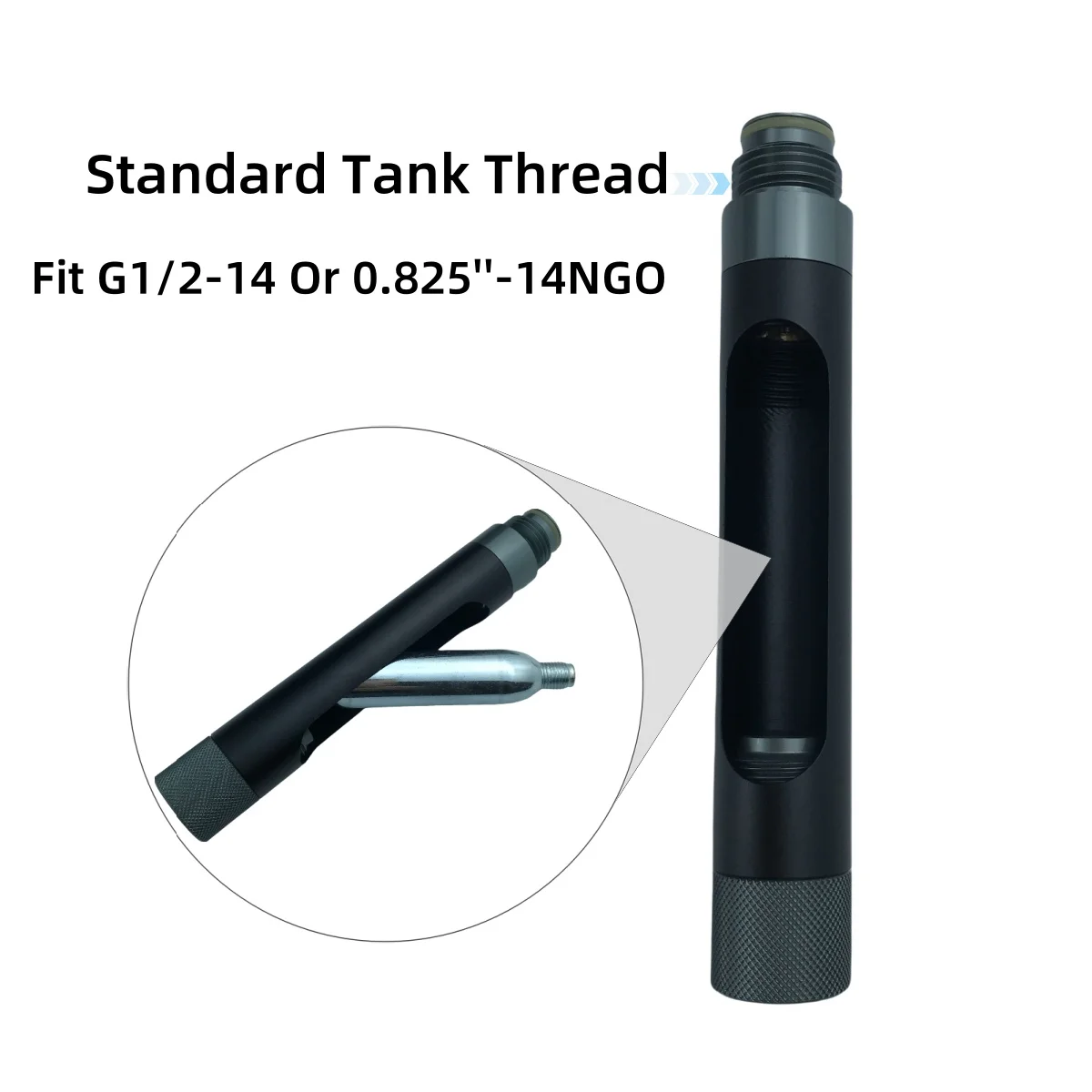 Al-Alloy-Quick-Change-12g-CO2-Cartridge-Adapter-With-Standard-CO2-Tank ...