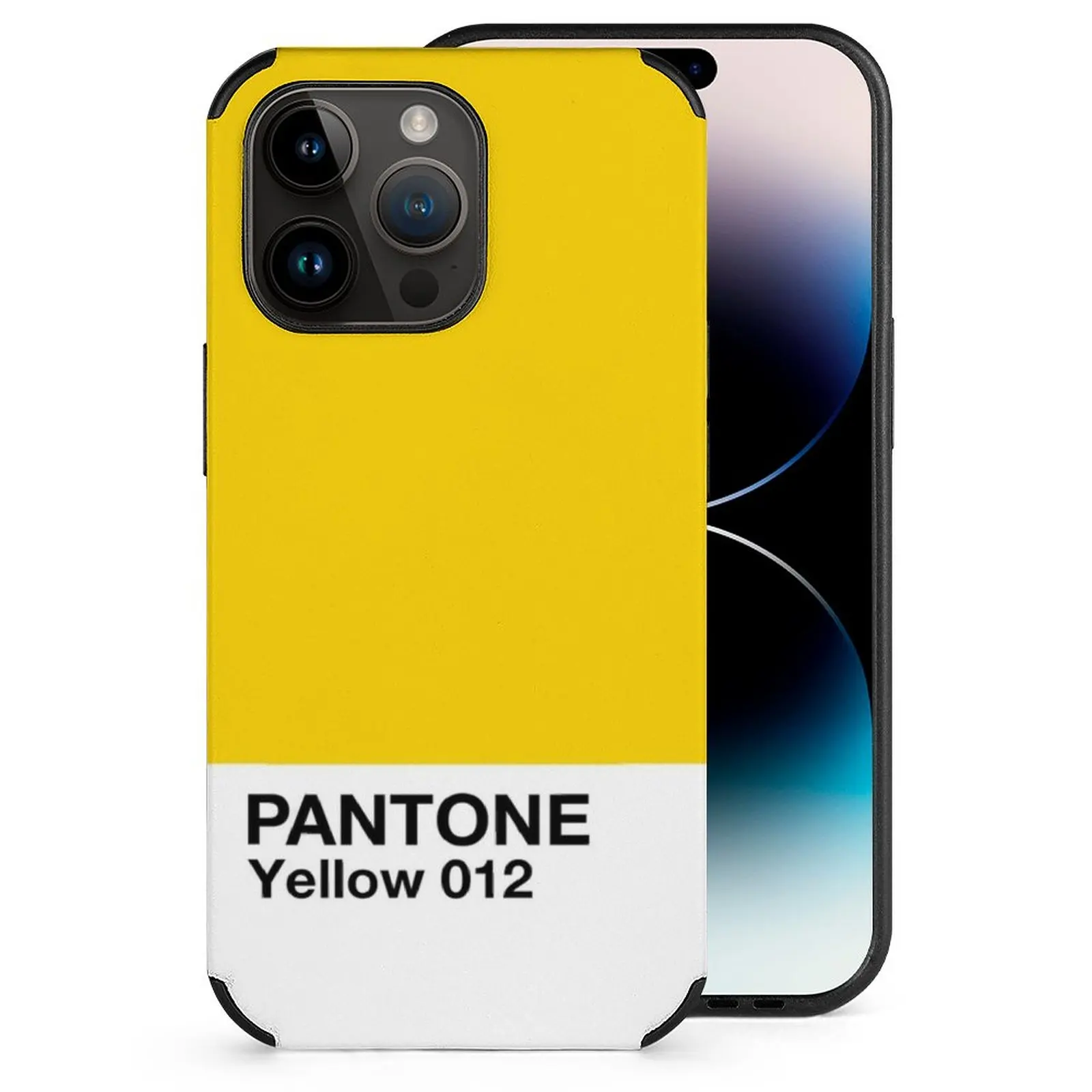 Pantone-funda-de-piel-de-fibra-amarilla-para-Iphone-11-12-13-14-Pro-Max ...