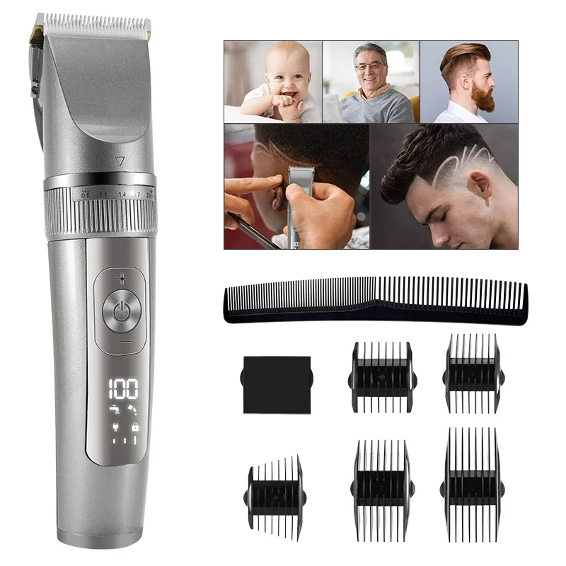 Full-Body-Washable-Electric-Hair-Clipper-Ceramic-Professional-Fine ...