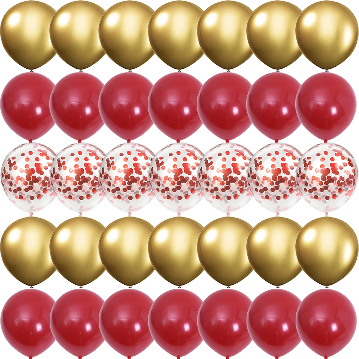 Ballons-confettis-en-Latex-10-pouces-40-pi-ces-rouge-grenade-Globos-de ...