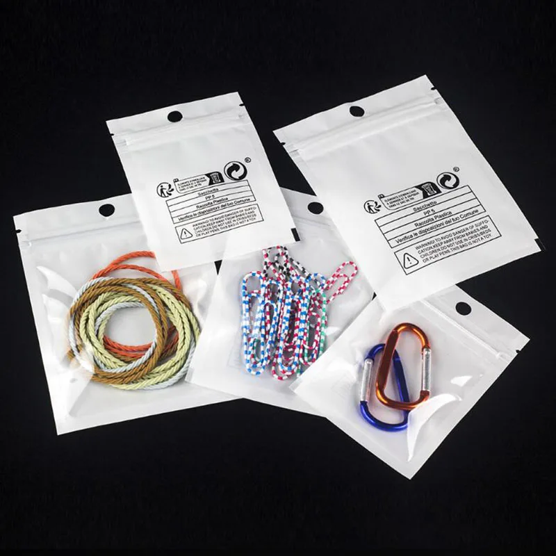 1000Pcs-Environmental-Protection-Label-White-Transparent-Packaging-Bag ...