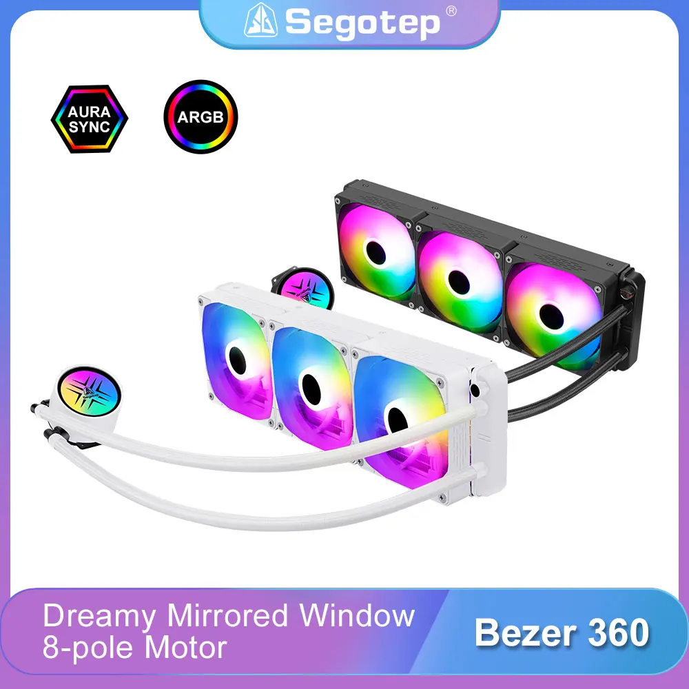 Segotep-360-ARGB-Liquid-CPU-Cooler-Water-Cooling-Fans-Radiator-PC ...
