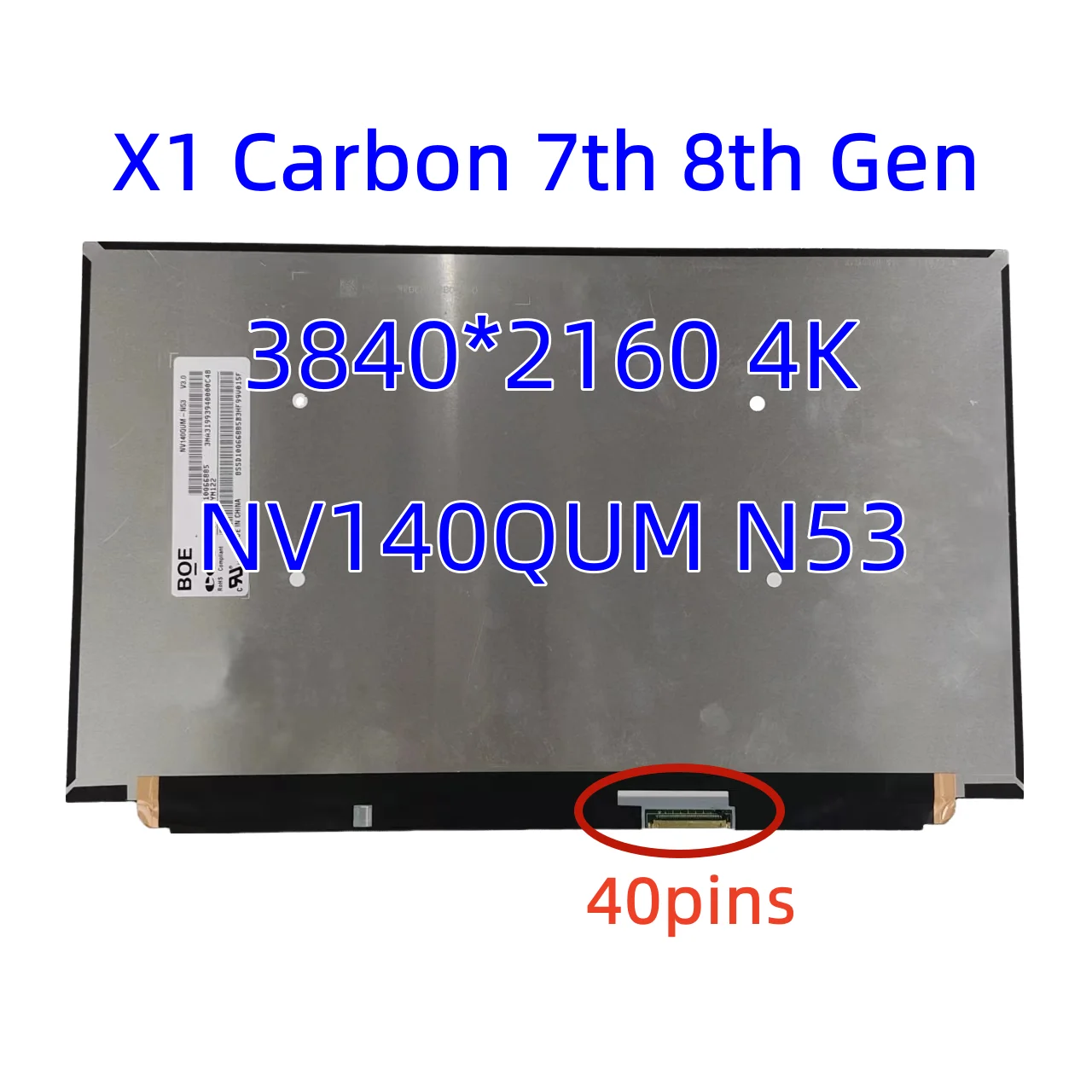 For-Lenovo-Thinkpad-X1-Carbon-7th-8th-Gen-LCD-Screen-Display-4K-UHD ...