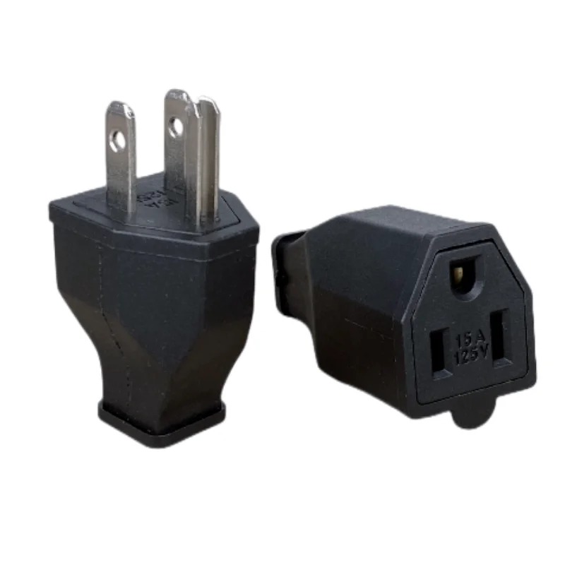 Black copper American Assembled industrial power adaptor plug 15A 125V ...