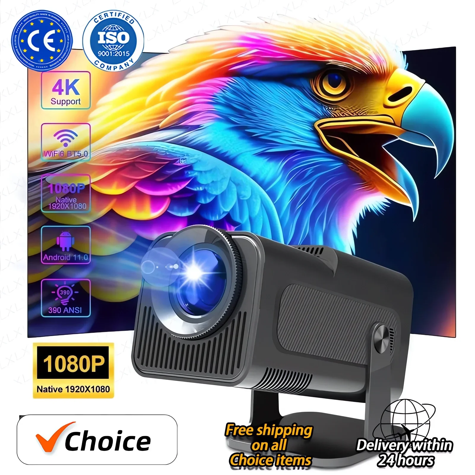 Magcubic-4K-Android-12-Projector-Native-1080P-390ANSI-320HY-Dual-Wifi6 ...