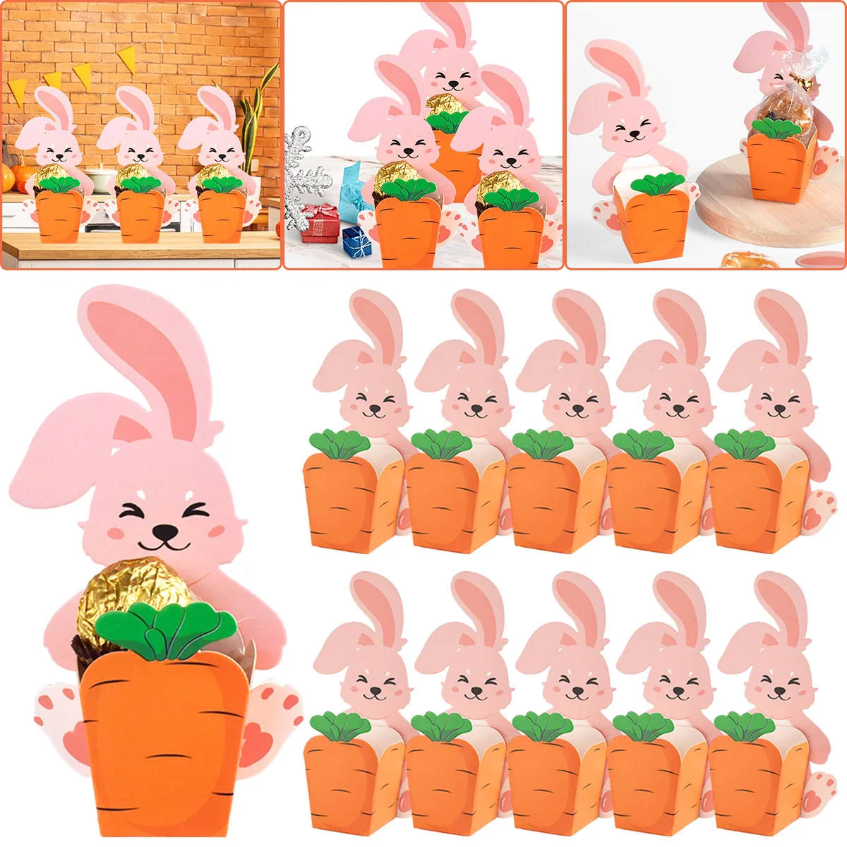 10Pcs-Bunny-Carrot-Candy-Bags-Cartoon-Rabbit-Shape-Sweets-Cookie ...