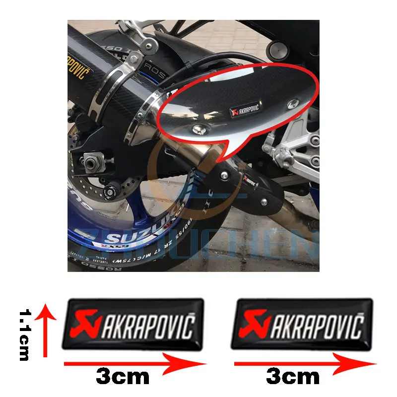 For Honda Yamaha Akrapovic Sticker Exhaust Muffler Decal Cafe Racer ...