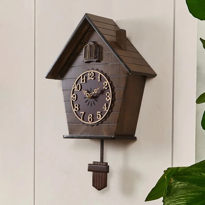 Reloj-de-cuco-Vintage-P-ndulo-de-pared-grande-madera-3d-p-jaro ...
