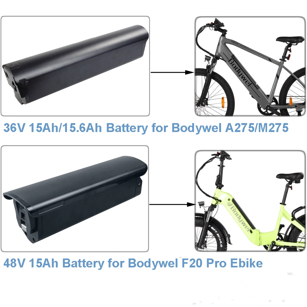 Electric Bike Lithium ion Battery 36V 48V 15Ah 15.6Ah for Bodywel A275 ...