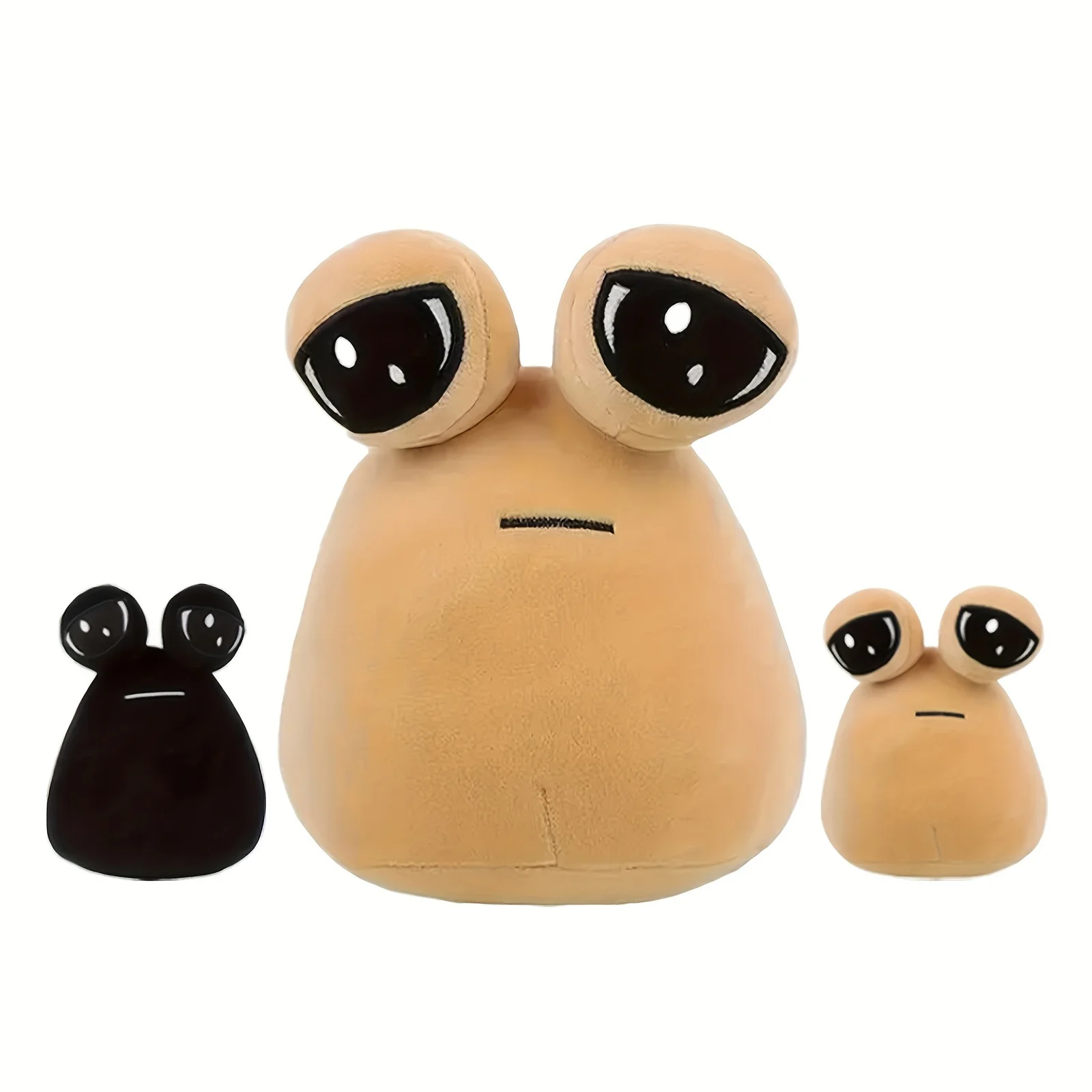 3pcs-My-Pet-Alien-Pou-Plush-Toy-One-Big-Alien-and-Two-Little-Alien-Pou ...